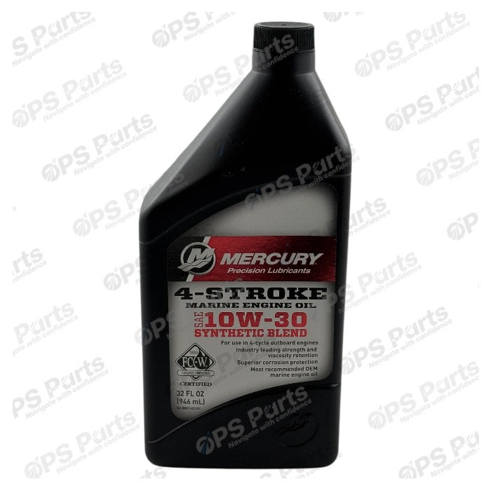 OPS Parts - Mercury Engine Oil - 10W-30 Synthetic Blend - Quart - 8M0142141