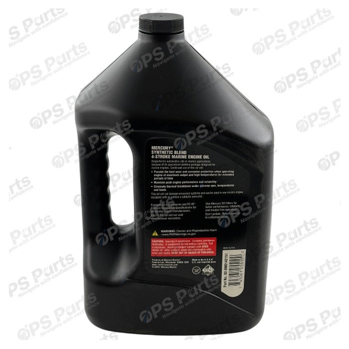 OPS Parts - Mercury Engine Oil - 10W-30 Synthetic Blend - Gallon ...