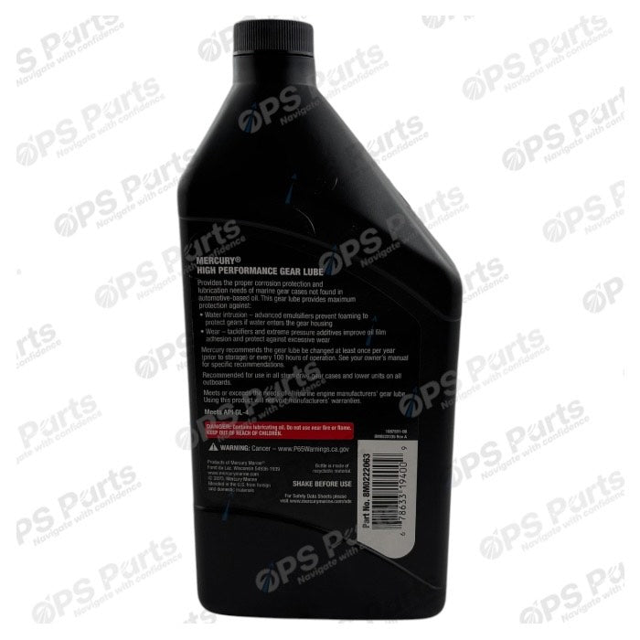 OPS Parts - Mercury High Performance Gear Lube Oil - SAE-90 - Quart ...